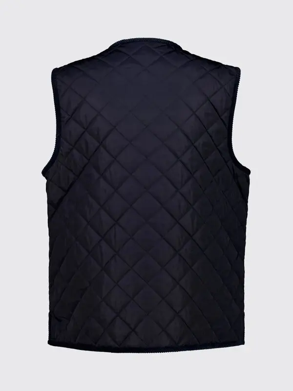 Valentino Garavani Quilted Nylon Vest With Embroidered Shield Detail - Navy