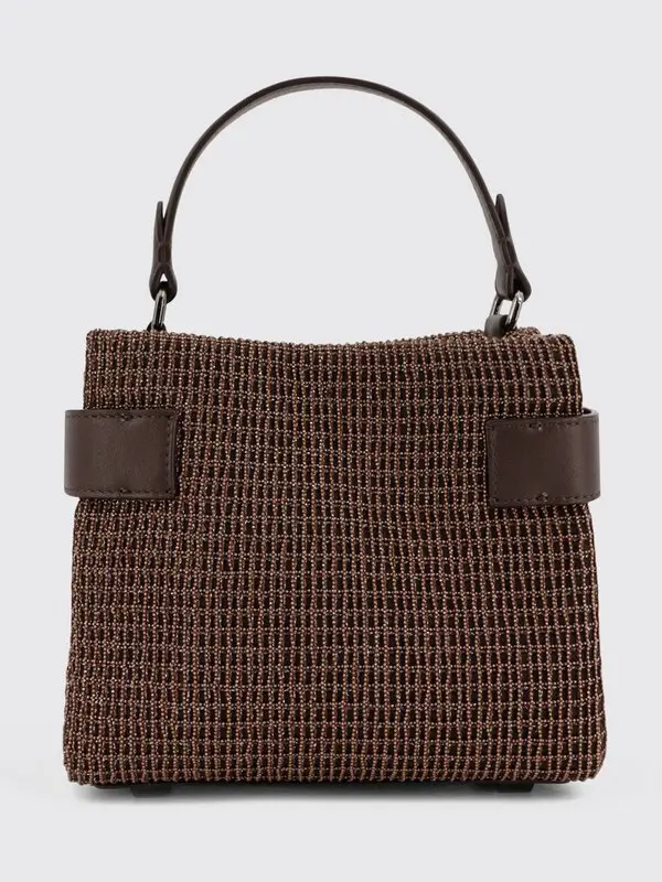 Brunello Cucinelli Essence Mini Leather Handbag With Embroidery