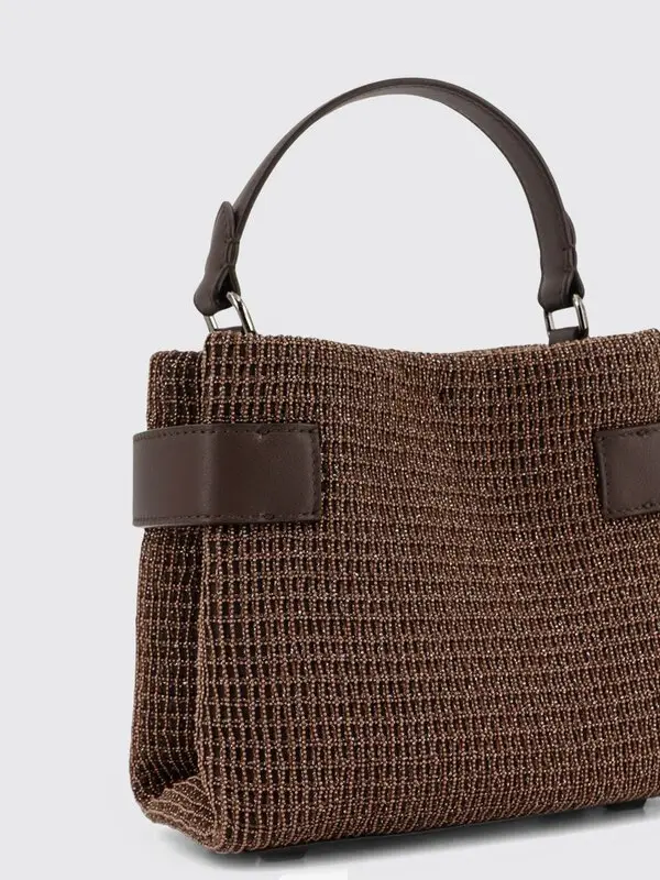 Brunello Cucinelli Essence Mini Leather Handbag With Embroidery