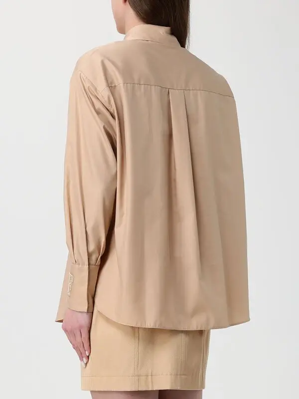 Elisabetta Franchi Shirt With Tie Detail - Beige