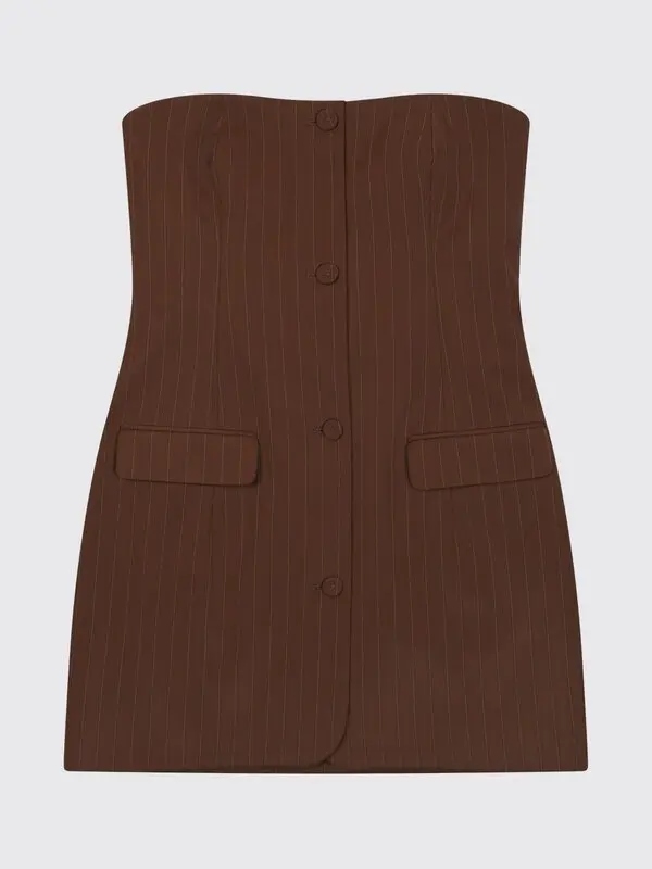 JEAN PAUL GAULTIER Wool Pinstripe Sheath Mini Dress