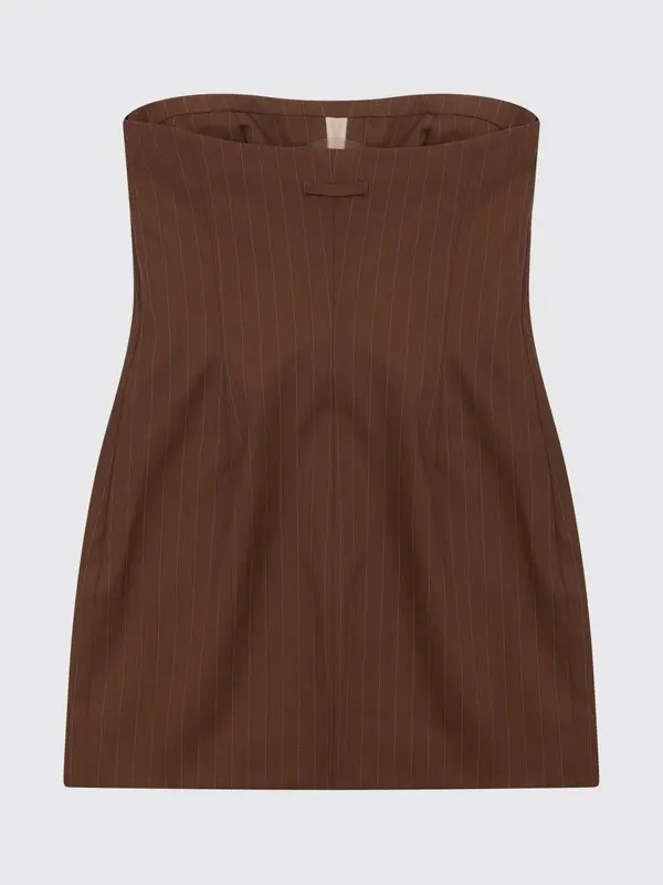JEAN PAUL GAULTIER Wool Pinstripe Sheath Mini Dress