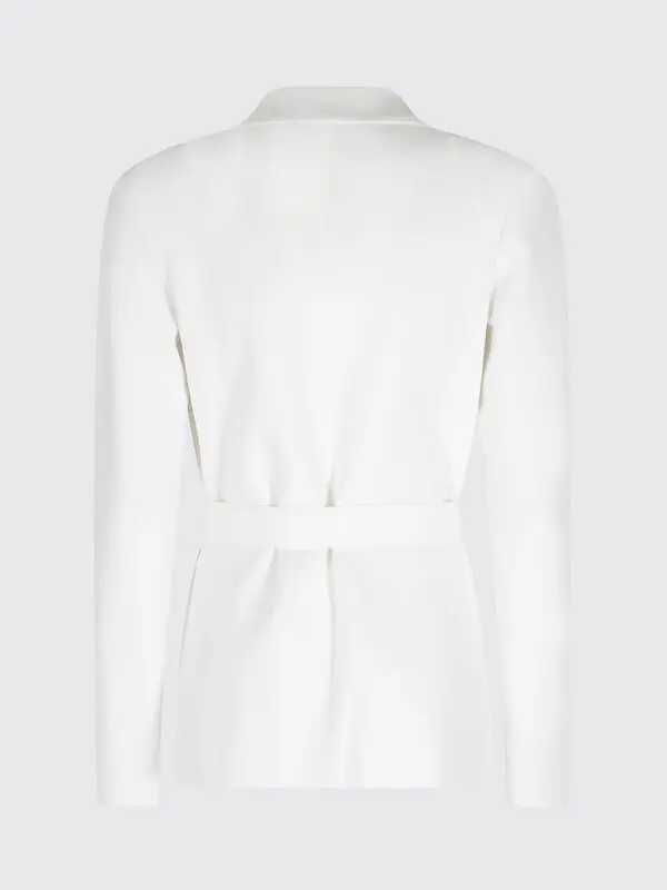 Elisabetta Franchi Viscose Blend Blazer With Belt - Ivory