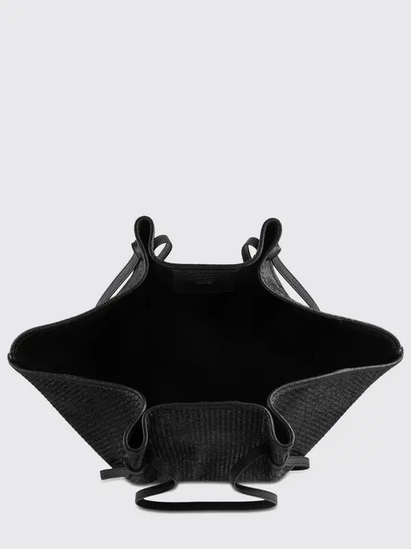 Yuzefi Mochi Shoulder Bag In Raffia With Double Leather Handles