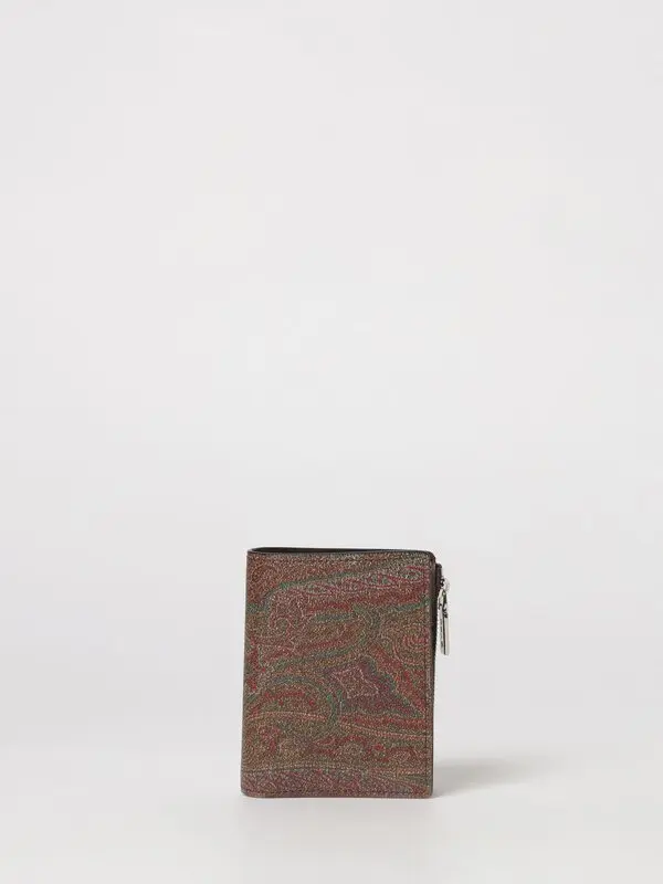 Etro Coated Cotton Paisley Print Wallet