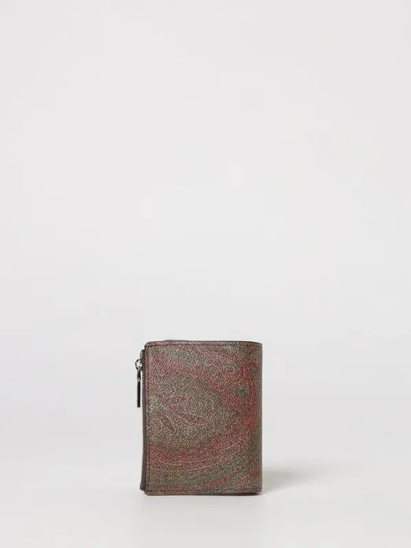 Etro Coated Cotton Paisley Print Wallet