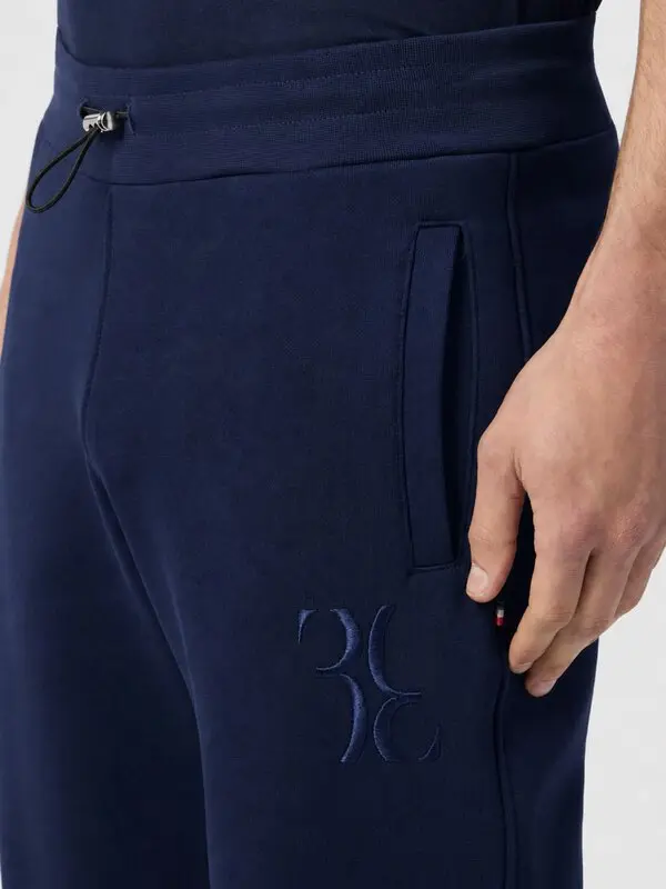 BILLIONAIRE Cotton Jogging Pants With Elasticated Cuffs And Drawstring - Blue