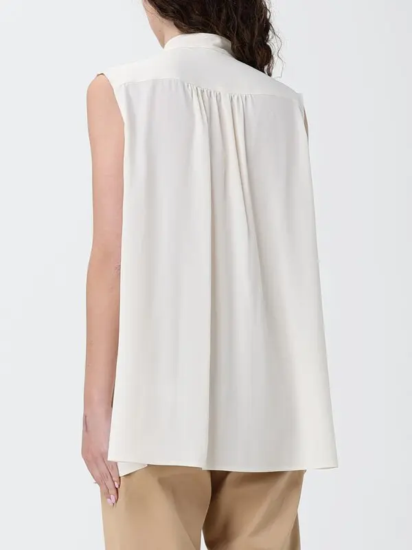 Fabiana Filippi Sleeveless Mandarin Collar Blouse With Embroidery - Yellow
