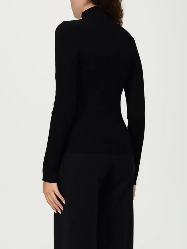 GENNY Ribbed Knit Turtleneck With Cutout Detail
