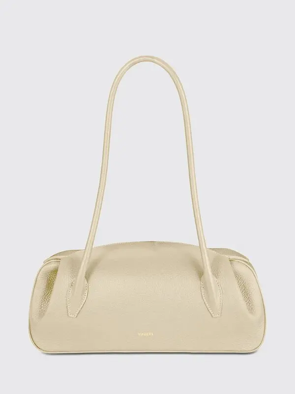 Yuzefi Oyster Shoulder Bag In Hammered Leather With Double Handle