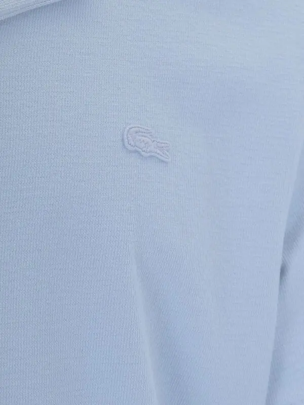 Lacoste Short-sleeve Cotton Polo Shirt With Ribbed Collar - Blue