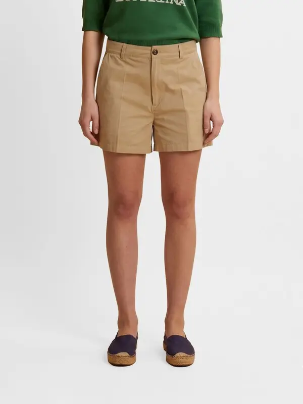 LA MARTINA Cotton Shorts With Lace Inserts