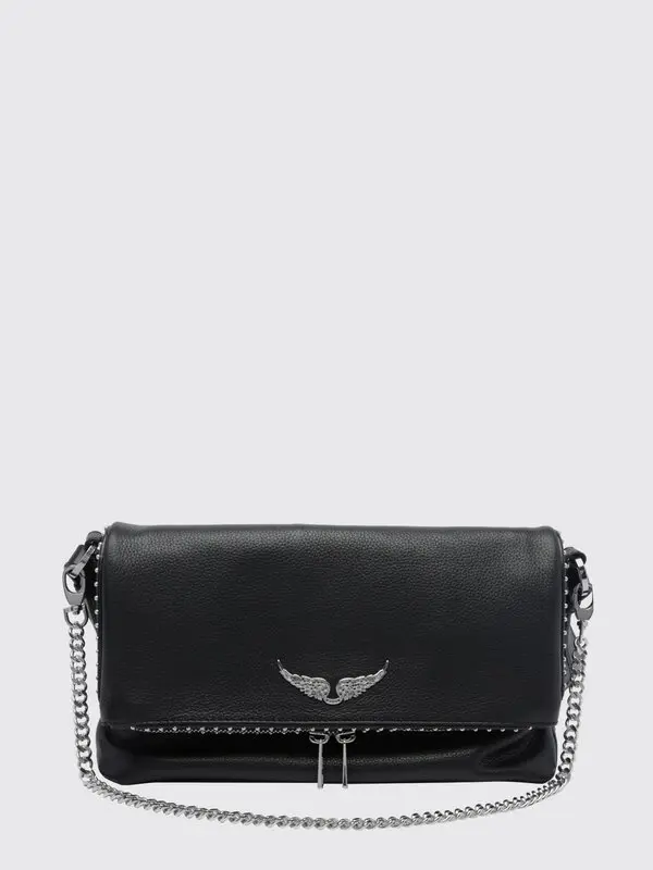 Zadig&Voltaire Rocky Studded Grained Calf Leather Crossbody Bag