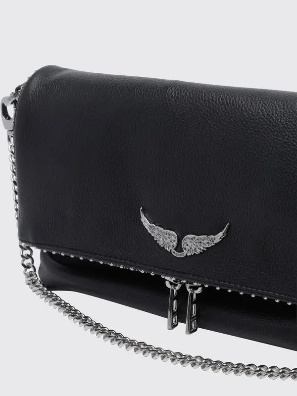 Zadig&Voltaire Rocky Studded Grained Calf Leather Crossbody Bag