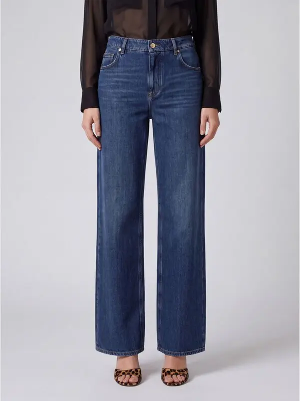 Dolce & Gabbana Mid-rise Straight-leg Jeans In Stone-washed Denim - Navy