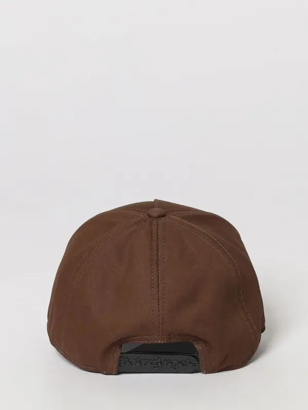 Palm Angels Cotton Hat With Embroidered Logo - Brown