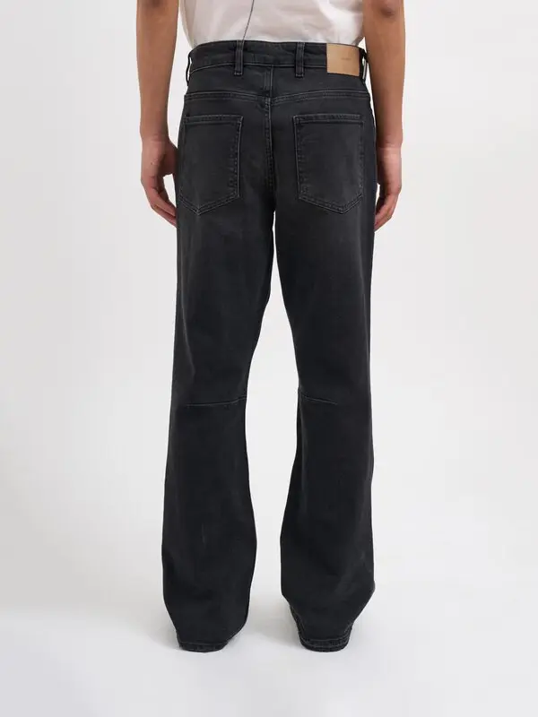 REPRESENT Cotton Denim Flared Jeans - Black