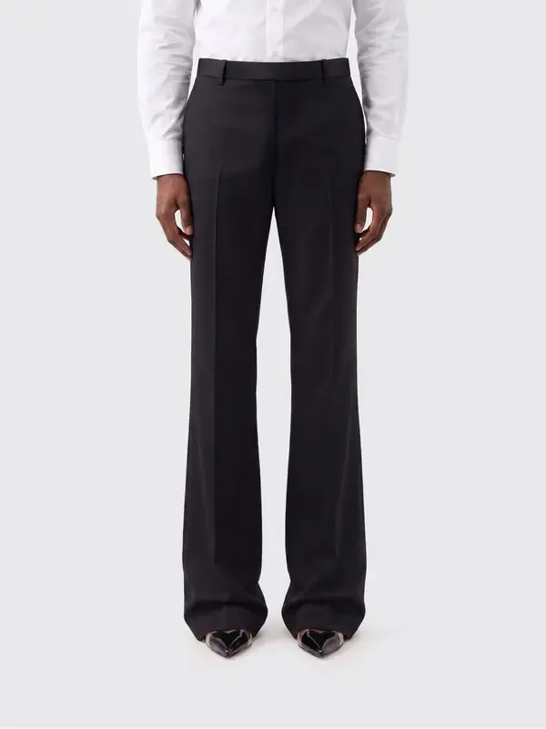 TOM FORD Mid-rise Wool Flared Tailored Pants With Off-center Closure