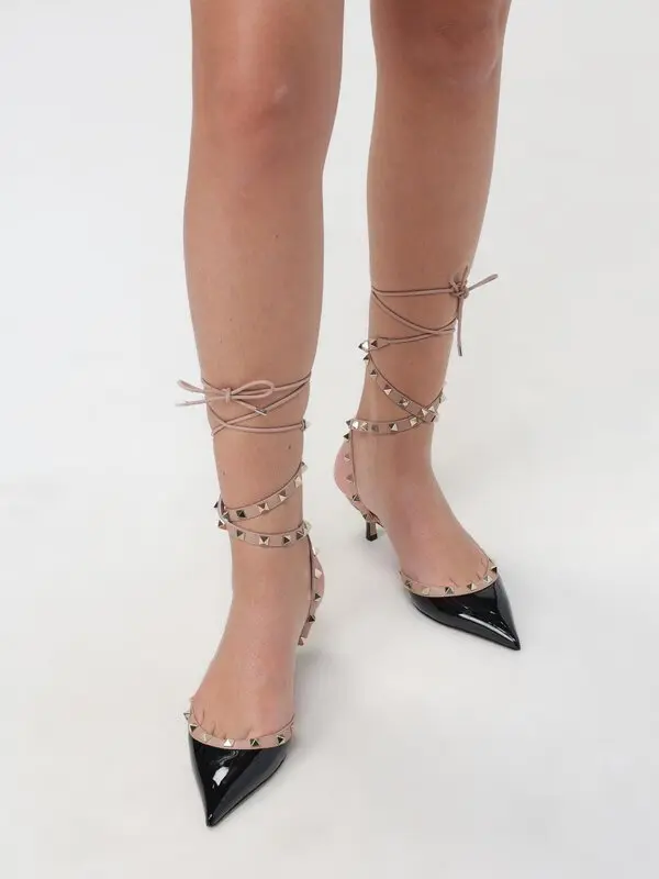Valentino Garavani Studded Ankle Tie Court Shoes