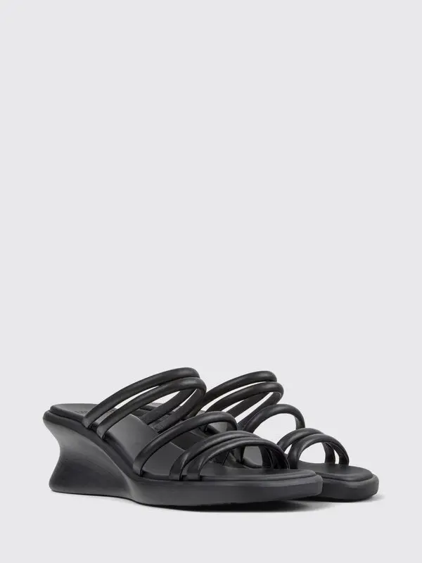 Camper Louise Leather Wedge Sandals