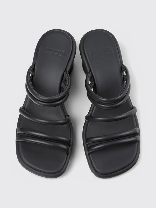 Camper Louise Leather Wedge Sandals