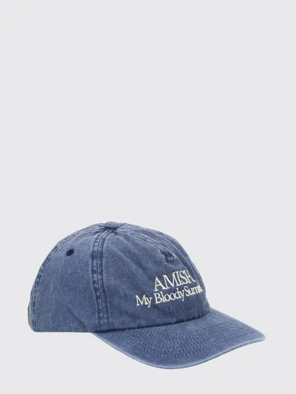 AMISH SUPPLIES Cotton Baseball Cap With Embroidered Logo And Slogan - Denim