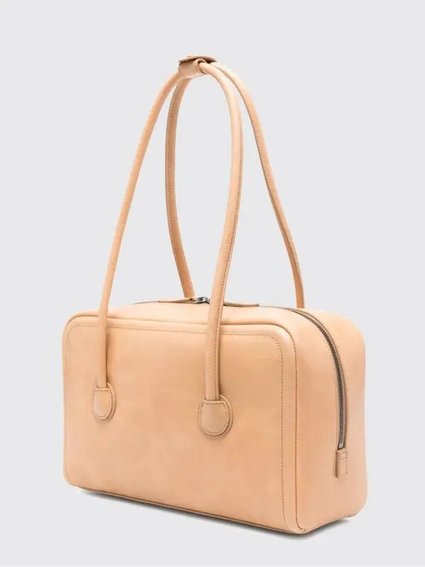 MARGESHERWOOD Boston Smooth Leather Shoulder Bag With Double Handle