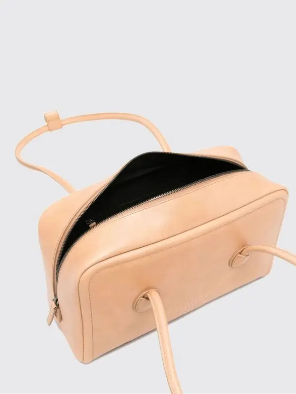 MARGESHERWOOD Boston Smooth Leather Shoulder Bag With Double Handle