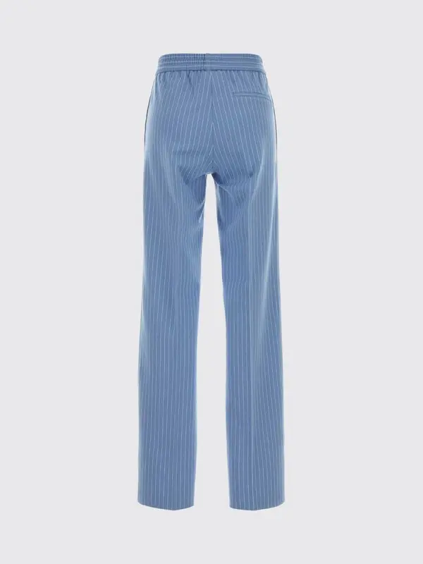 ORIANE High-waisted Pinstriped Straight Leg Pants