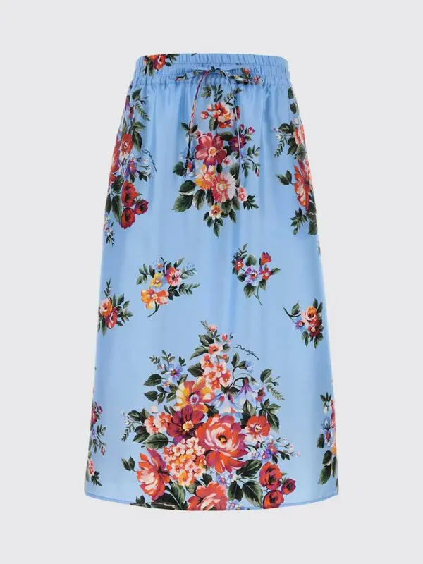Dolce & Gabbana Floral Silk Midi Skirt