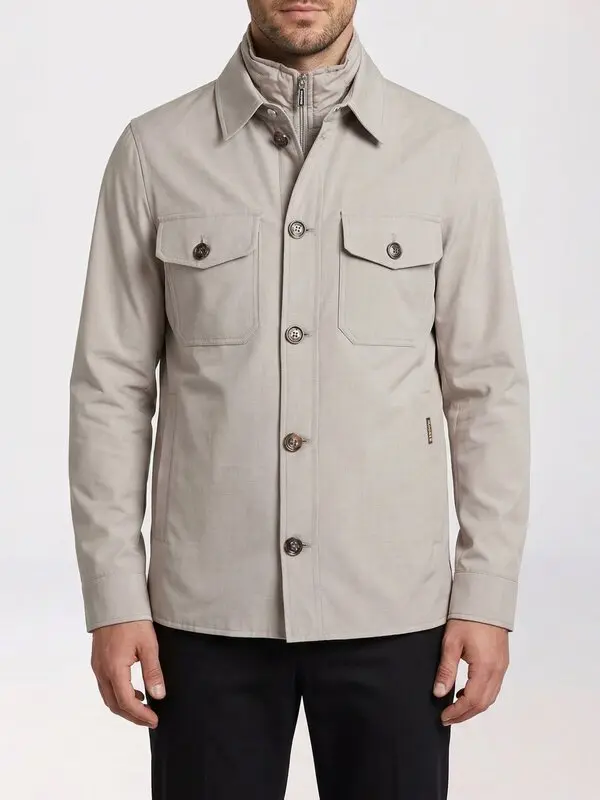 MOORER Polyester Shirt Jacket
