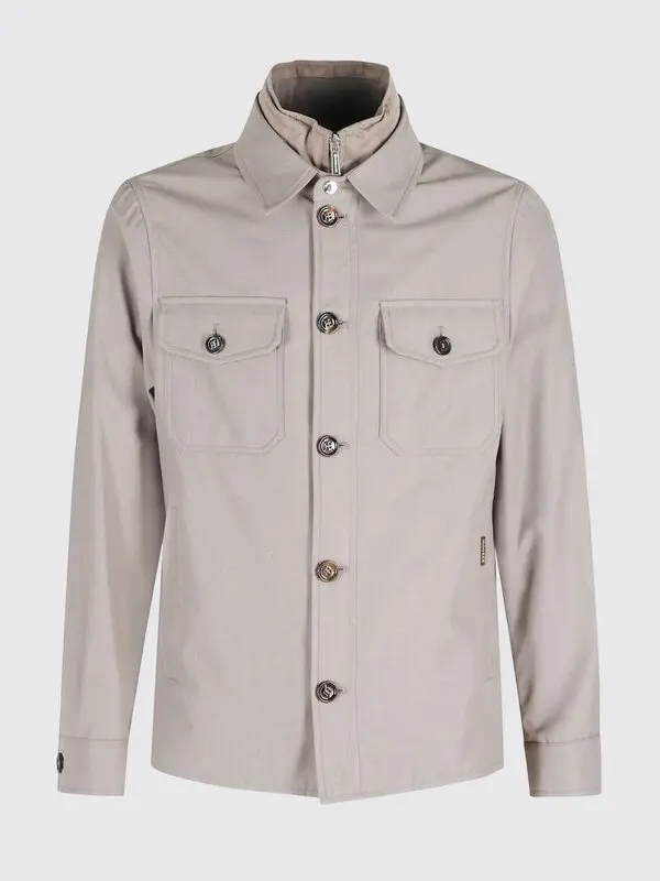 MOORER Polyester Shirt Jacket