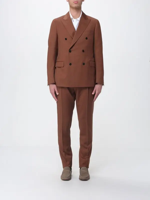 LARDINI Wool Double-breasted Dress