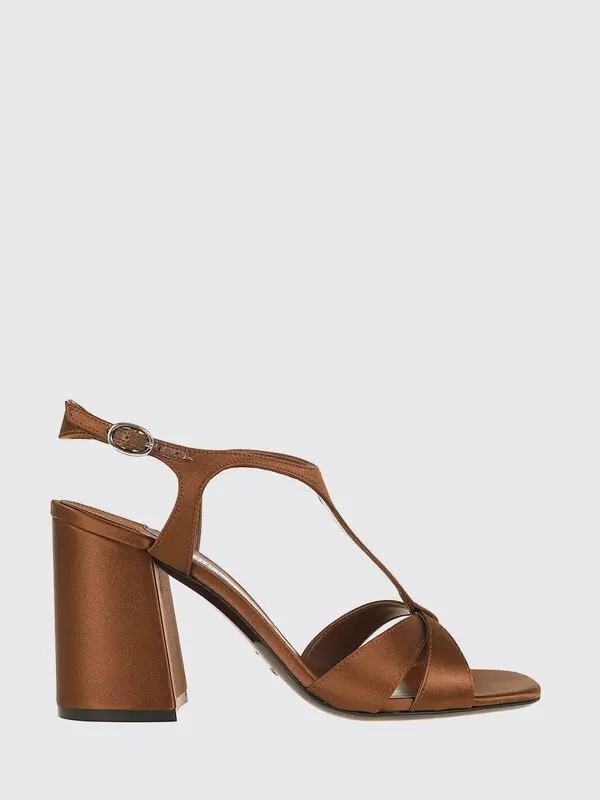 JIMMY CHOO Kesia High Square-heeled Satin Sandals With Ankle Strap - Silver