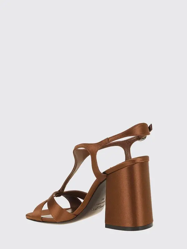 JIMMY CHOO Kesia High Square-heeled Satin Sandals With Ankle Strap - Silver