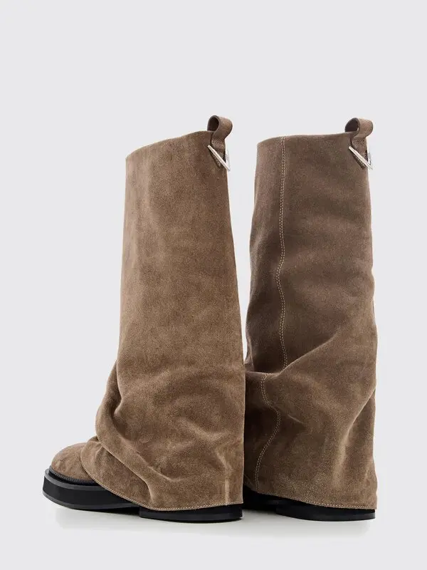Attico Robin Crinkled Suede Boots