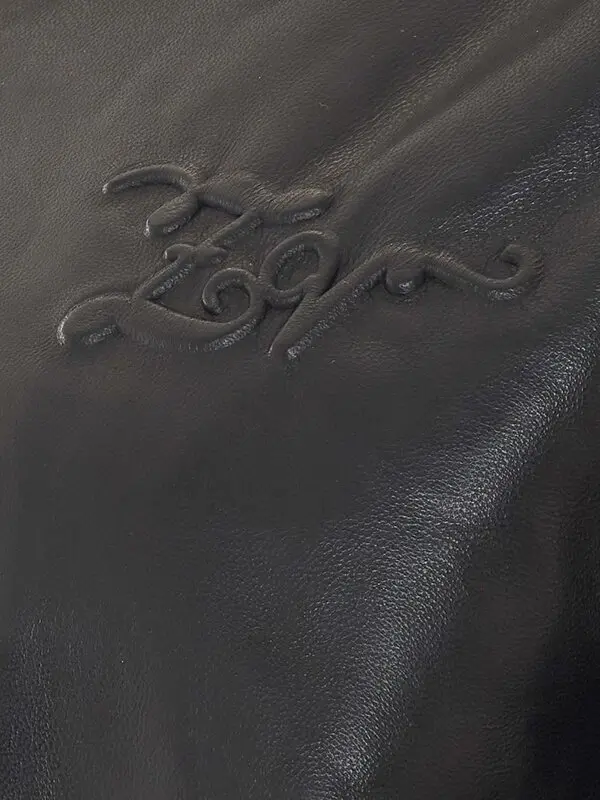 Zadig&Voltaire Leather Shirt Jacket With Embroidered Logo