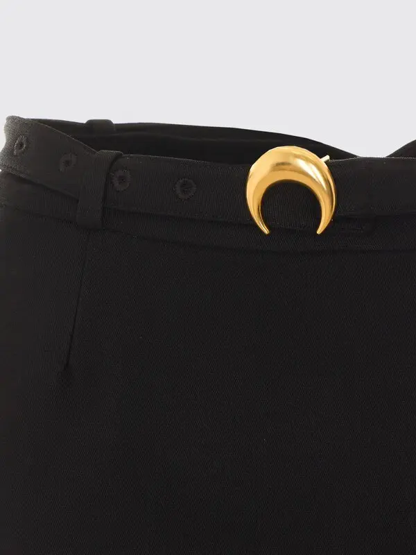 MARINE SERRE High-waisted Viscose Shorts With Adjustable Belt