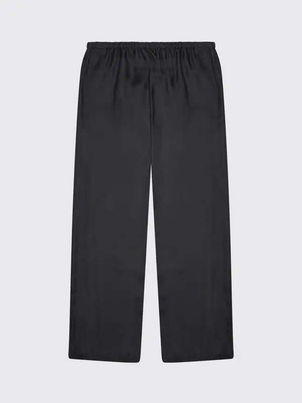 ALYSI Straight Silk Trousers With Drawstring Waist