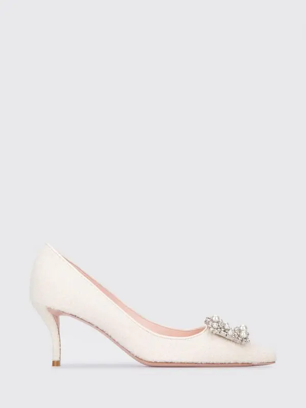 ROGER VIVIER Tweed Pumps With Jewel Buckle
