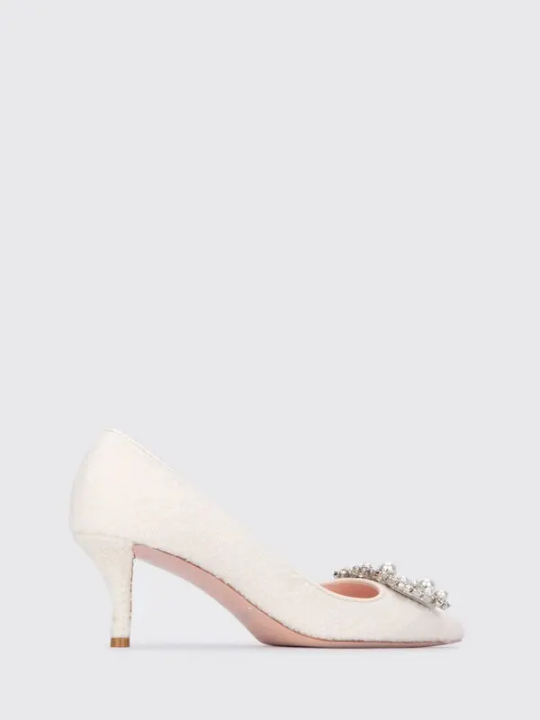 ROGER VIVIER Tweed Pumps With Jewel Buckle