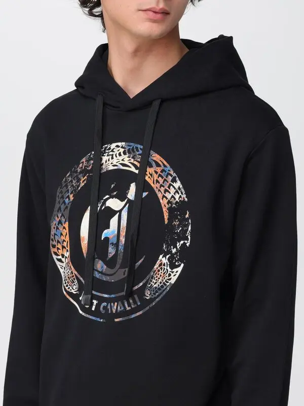 Just Cavalli Hooded Sweatshirt With Graphic Logo