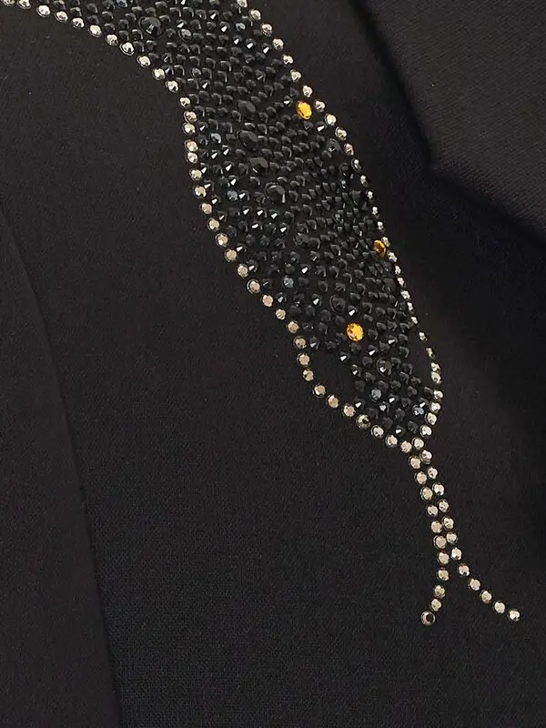 Zadig&Voltaire Single-breasted Blazer With Snake Print And Rhinestones