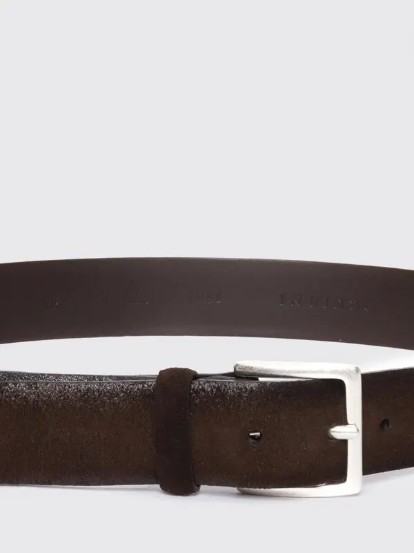 Orciani Suede Calfskin Belt - Brown