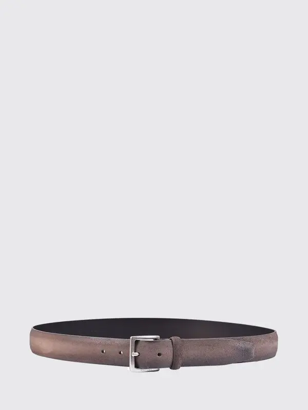 Orciani Suede Calfskin Belt - Mud