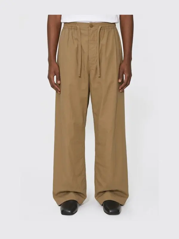 LEMAIRE Wide-leg Cotton Trousers With Drawstring Waist