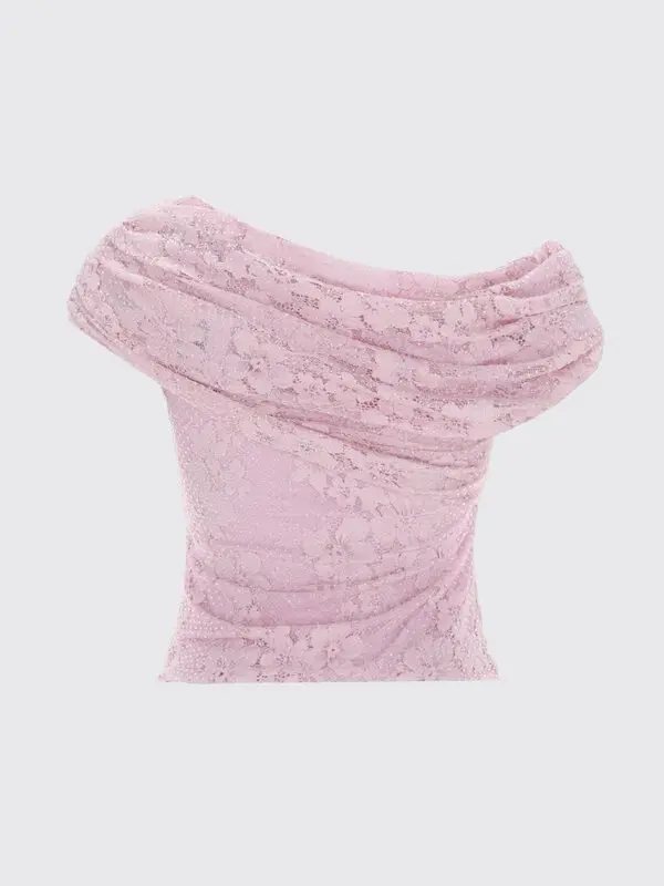 SELF-PORTRAIT Off-the-shoulder Lace Top With Straight Neckline