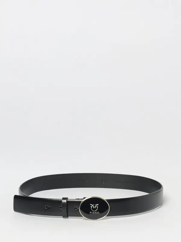 Pinko Logo Buckle Belt - Black