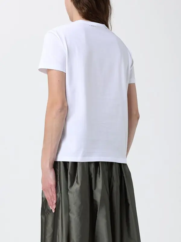 Max Mara Cotton Jersey T-shirt With Logo Detail - White