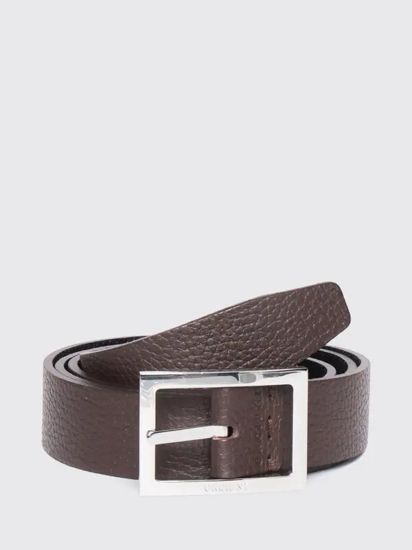 Orciani Hammered Calfskin Leather Belt